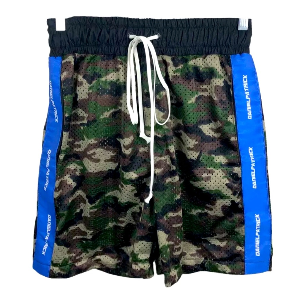 Daniel Patrick Basketball Shorts Camo Blue Ribbon - Gem